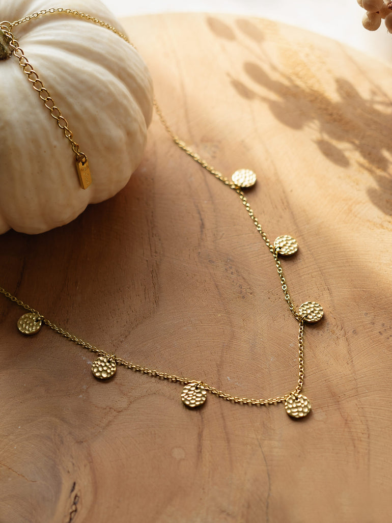 Hammered Coins Necklace Gold – Hey Coral